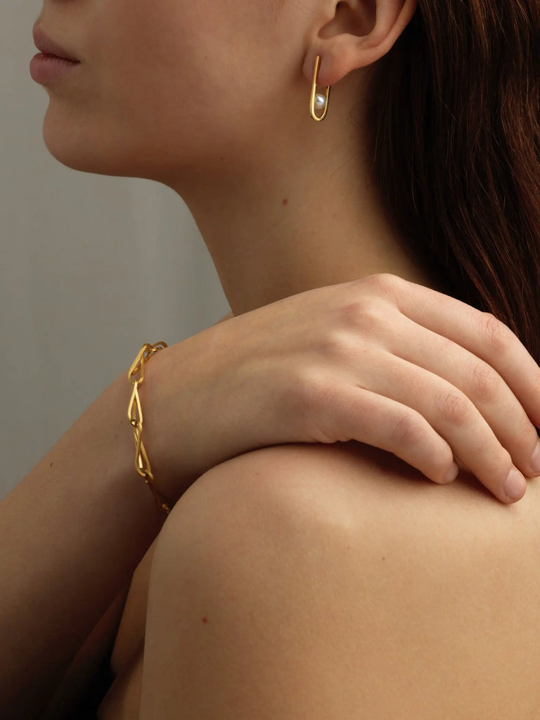 String Chain Bracelet In Gold Vermeil - Sara Robertsson Jewellery